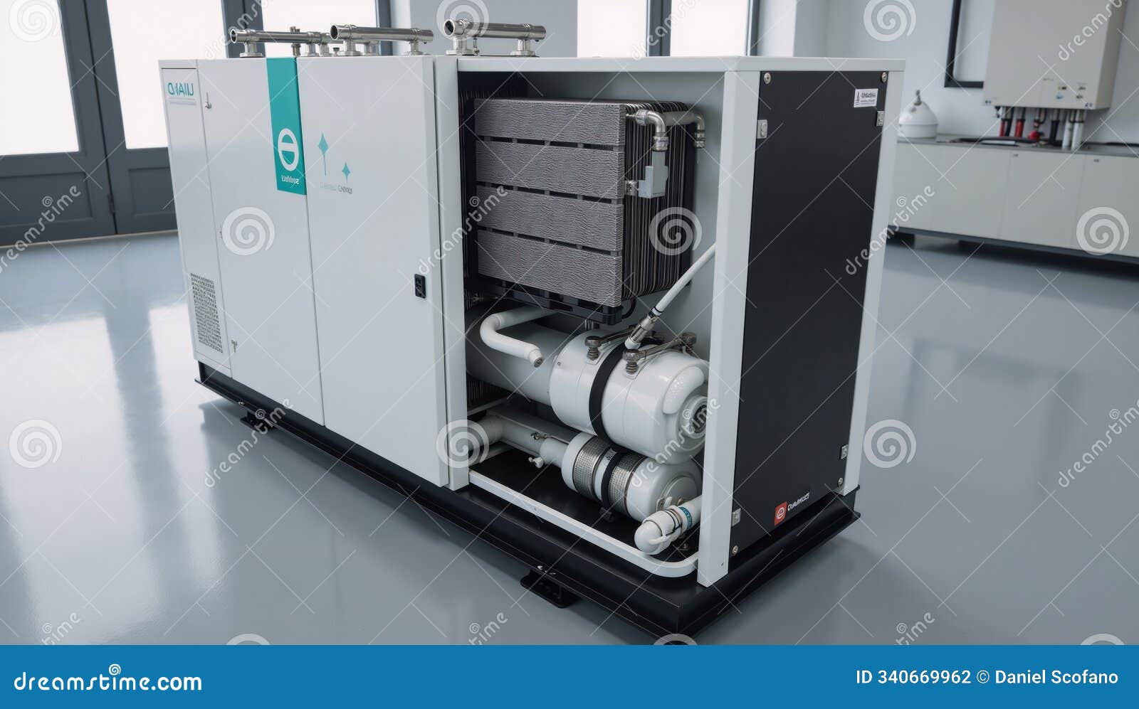 Hydrogen Fuel Cell System Components are Illustrated with Detailed ...