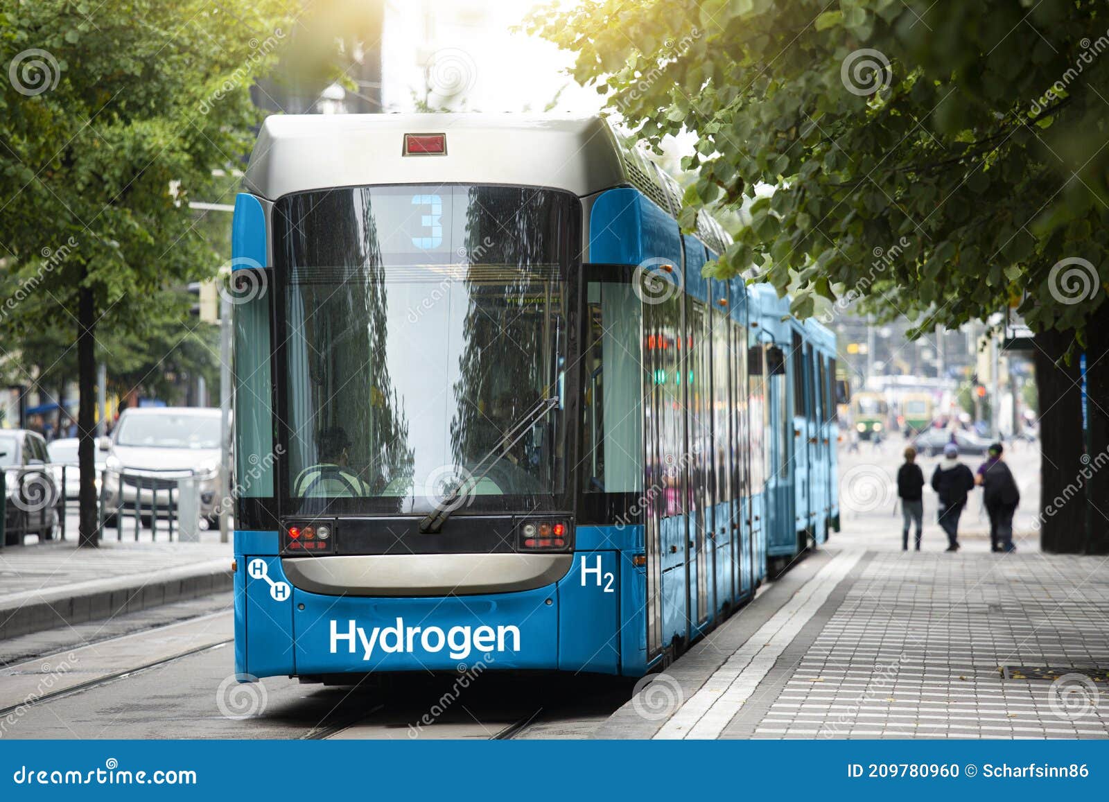 A hydrogen fuel cell tram editorial image. Image of alternative - 209780960