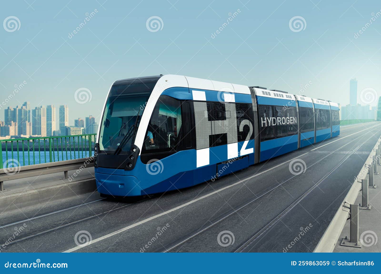A hydrogen fuel cell tram stock image. Image of cell - 259863059