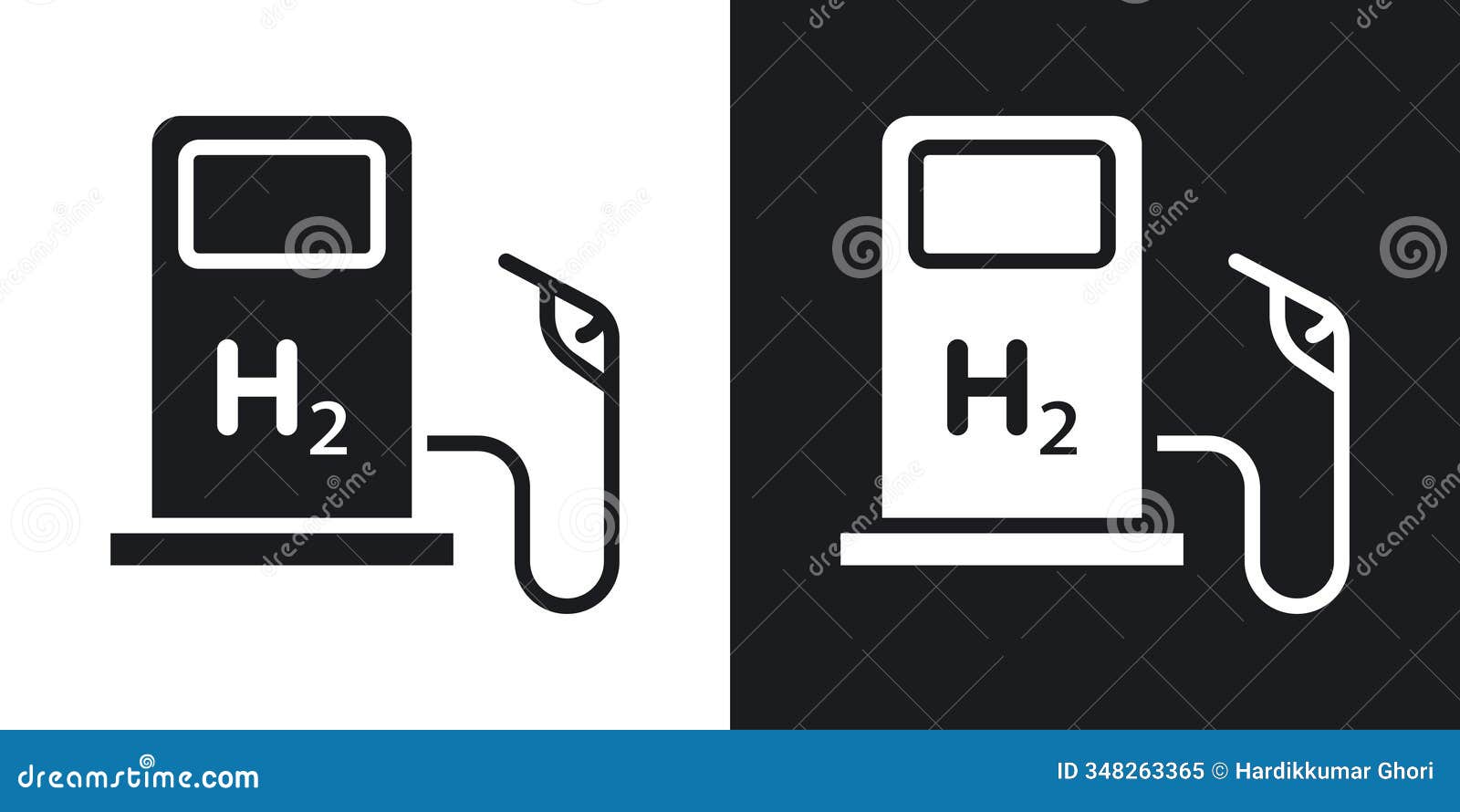 Hydrogen Fuel Pump Icon Vector Stock Illustration - Illustration of ...