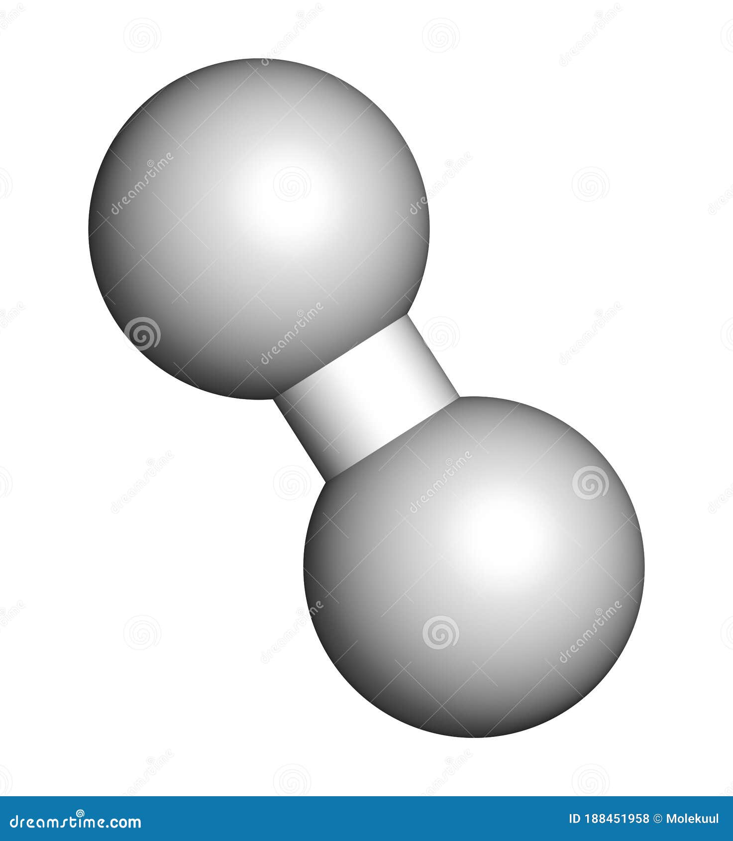 Hydrogen gas H2 molecule stock illustration. Illustration of bond ...
