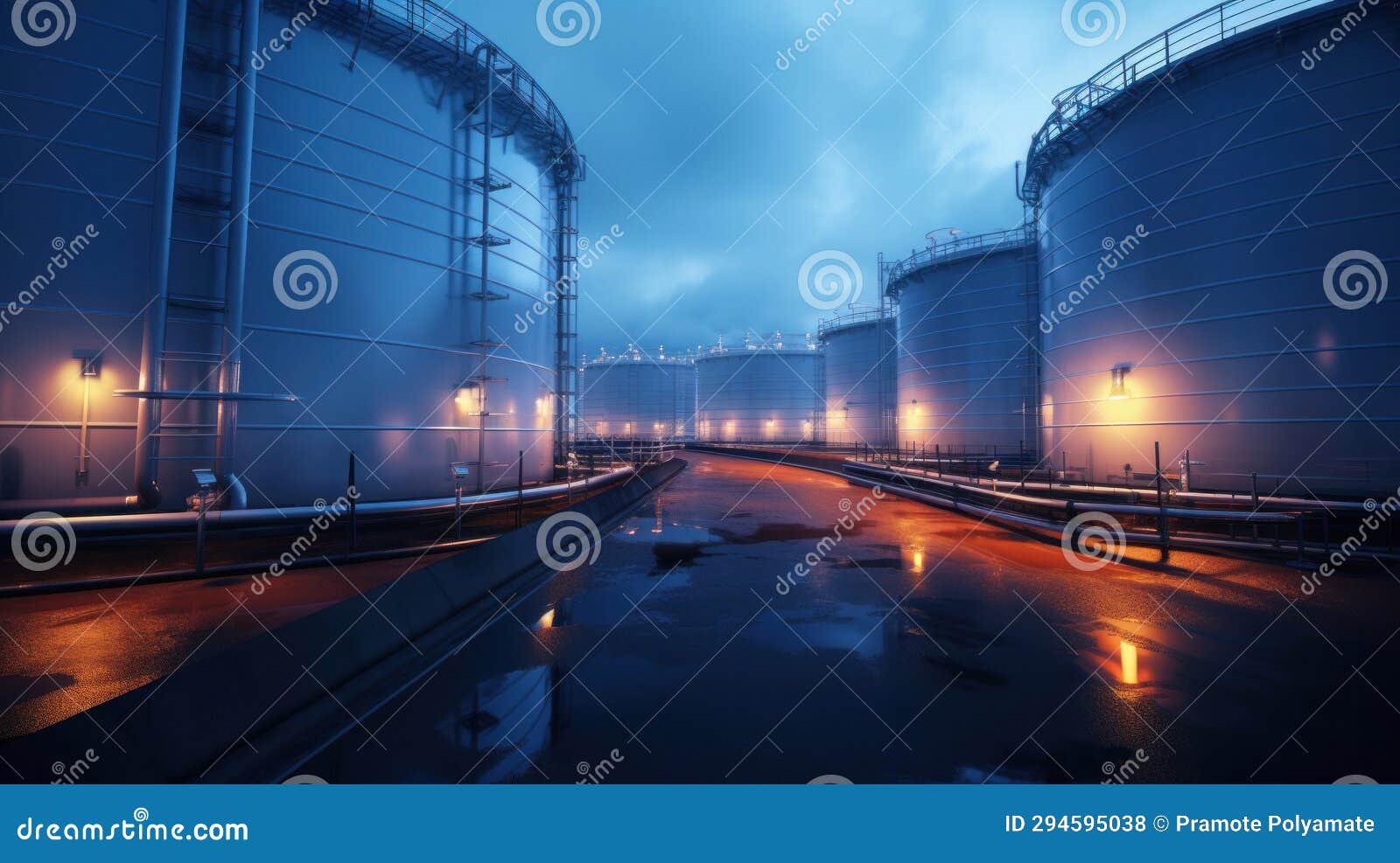 Hydrogen Gas Storage Tanks in Plant Stock Photo - Image of color ...