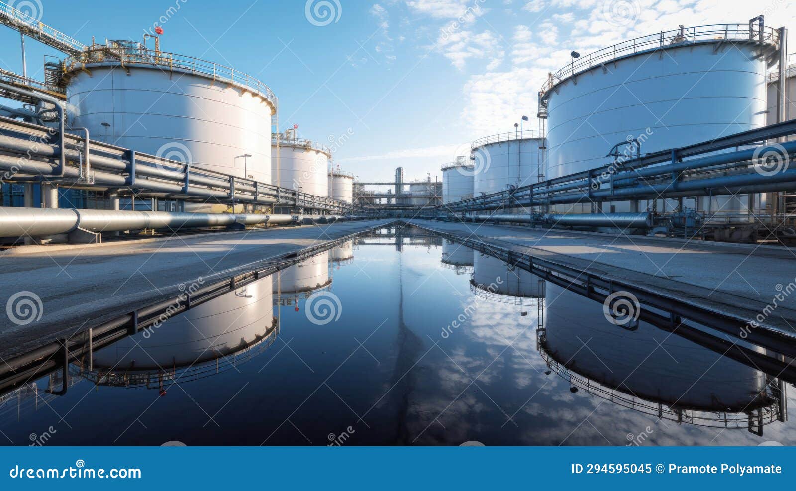 Hydrogen Gas Storage Tanks in Plant Stock Image - Image of hydrogen ...