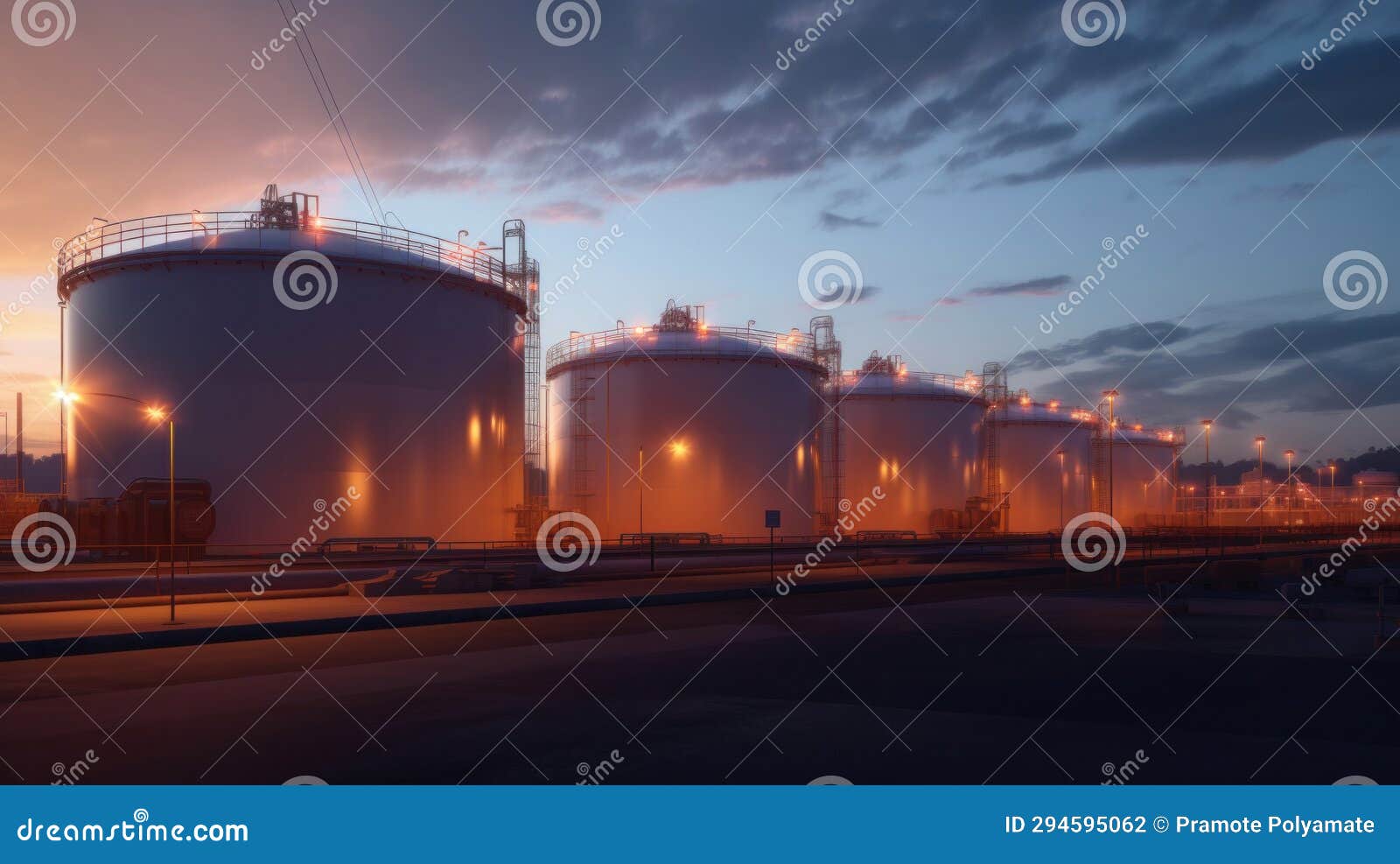 Hydrogen Gas Storage Tanks in Plant Stock Photo - Image of products ...
