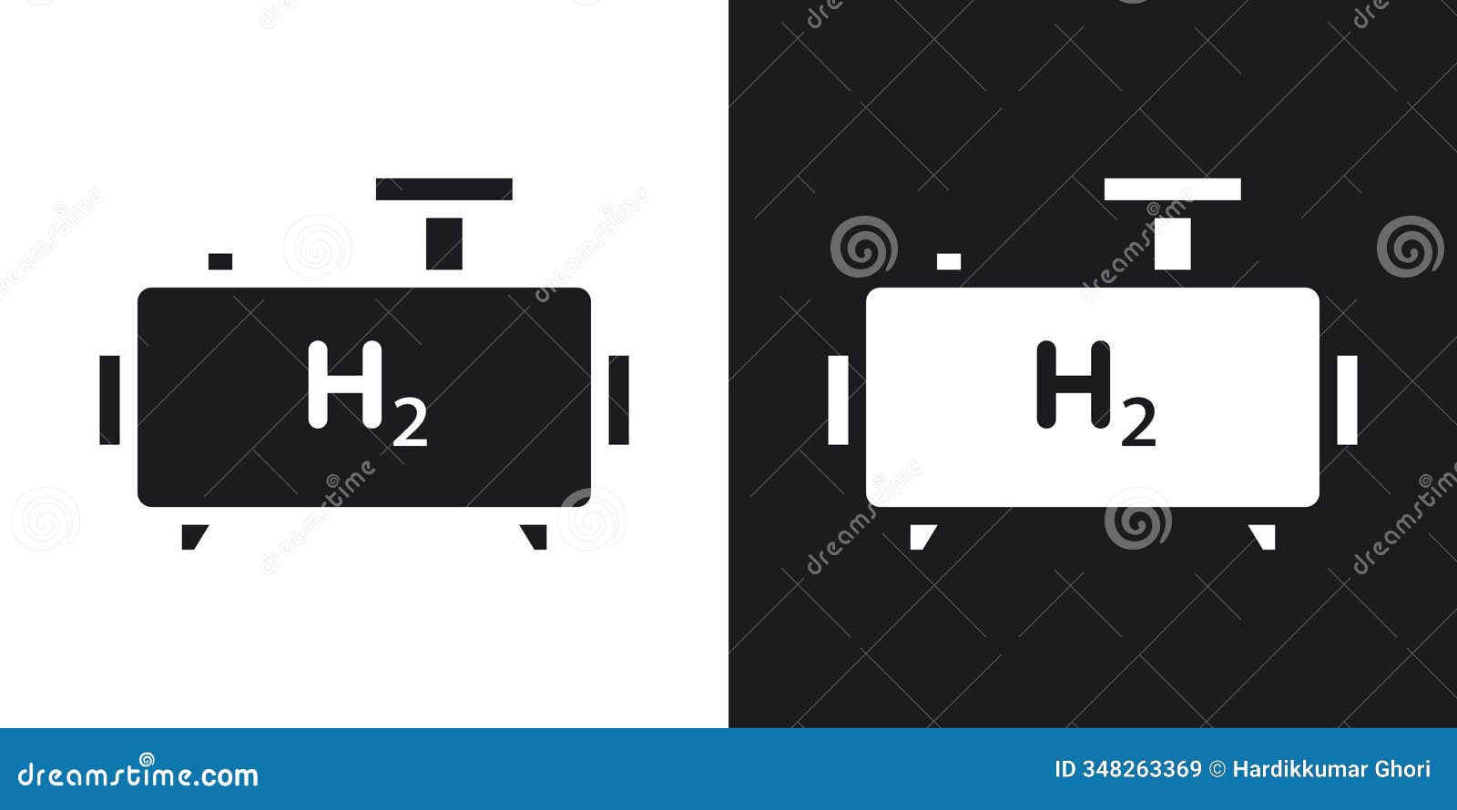 Hydrogen Gas Tank Icon Vector Stock Illustration - Illustration of ...