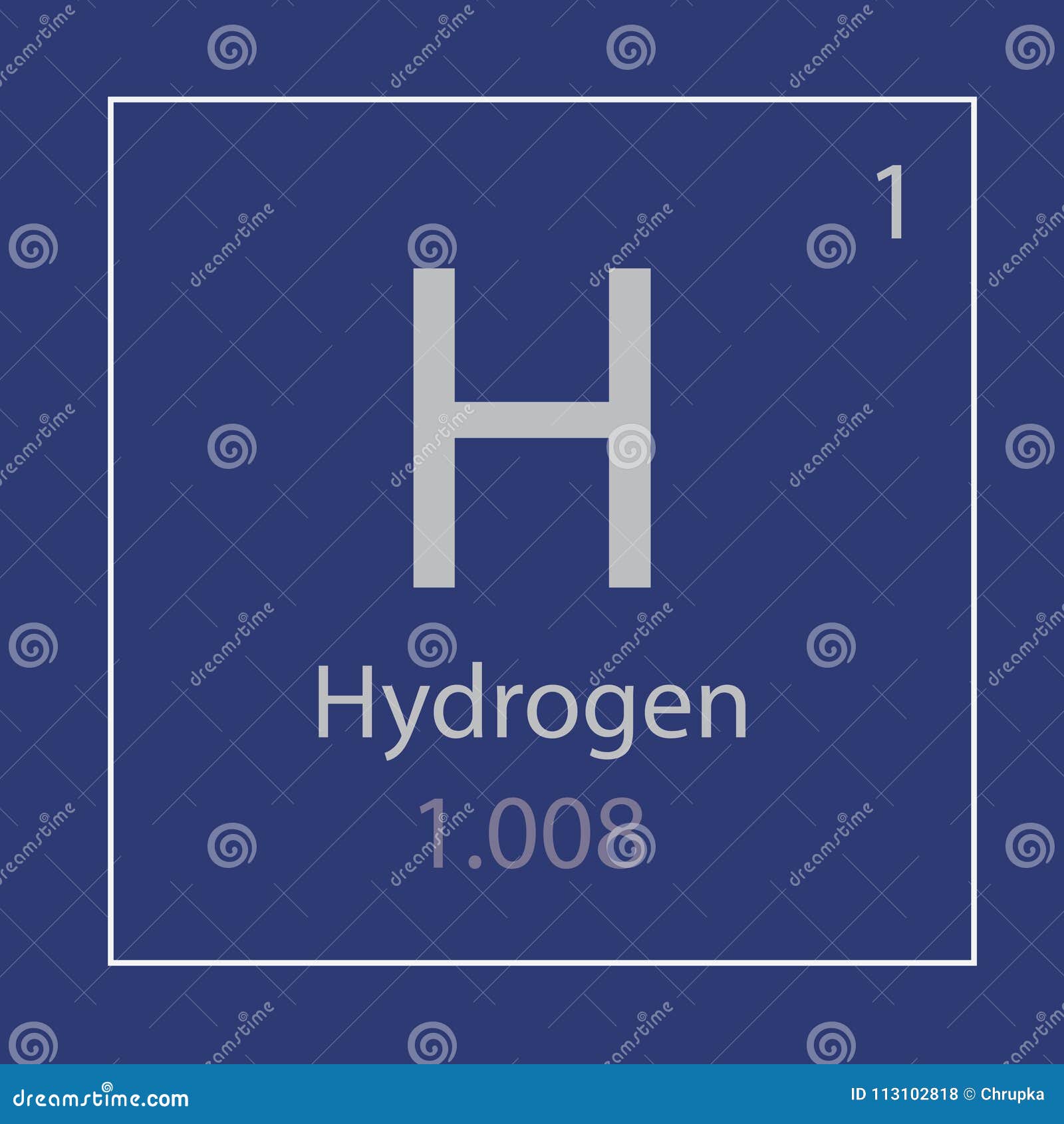 Hydrogen H Chemical Element Icon Stock Vector - Illustration of ...