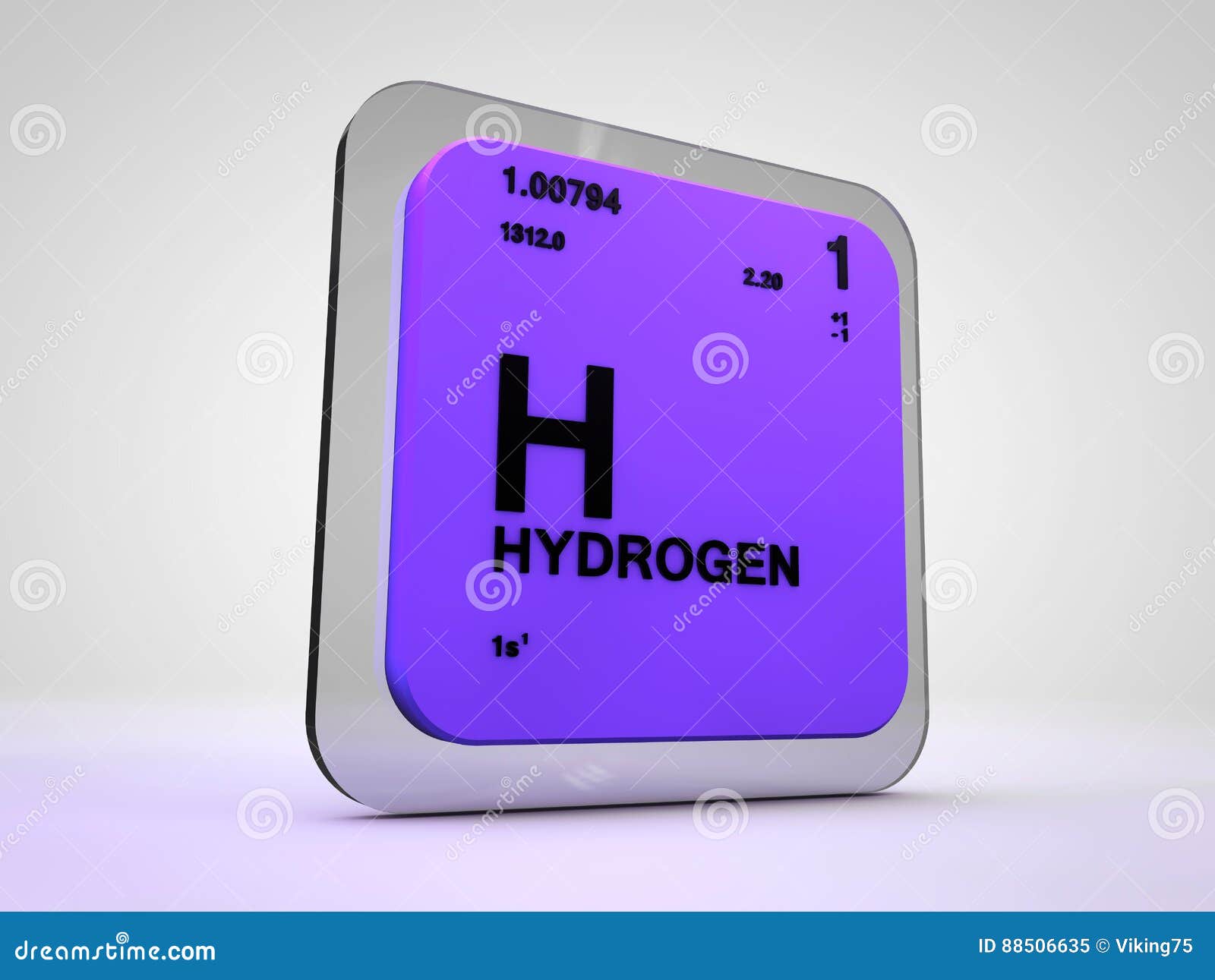 Hydrogen - H - Chemical Element Periodic Table Stock Illustration ...