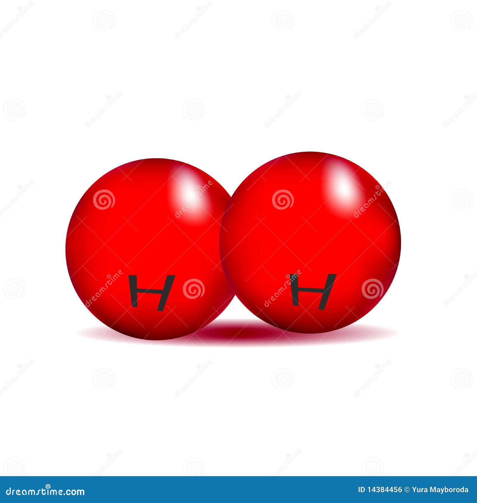 Hydrogen molecule stock illustration. Illustration of molecule - 14384456