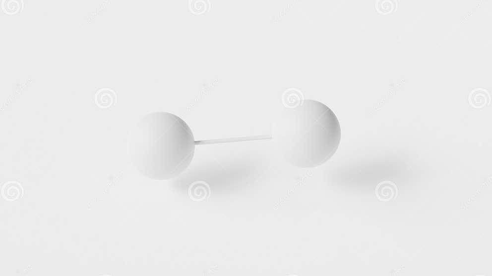 Hydrogen Molecule 3d, Molecular Structure, Ball and Stick Model ...