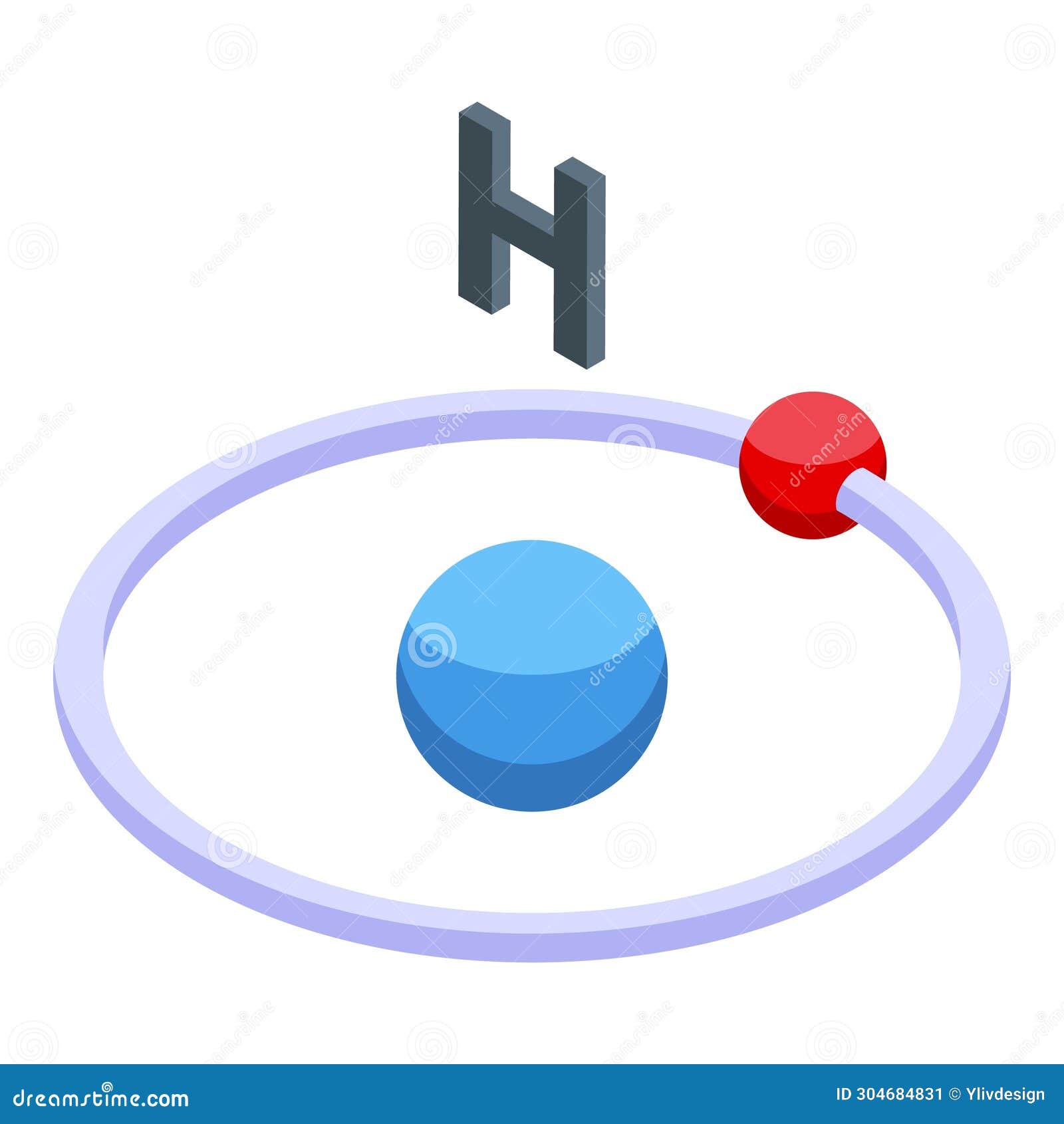 Hydrogen Molecule Icon Isometric Vector. Process H2 Stock Illustration ...