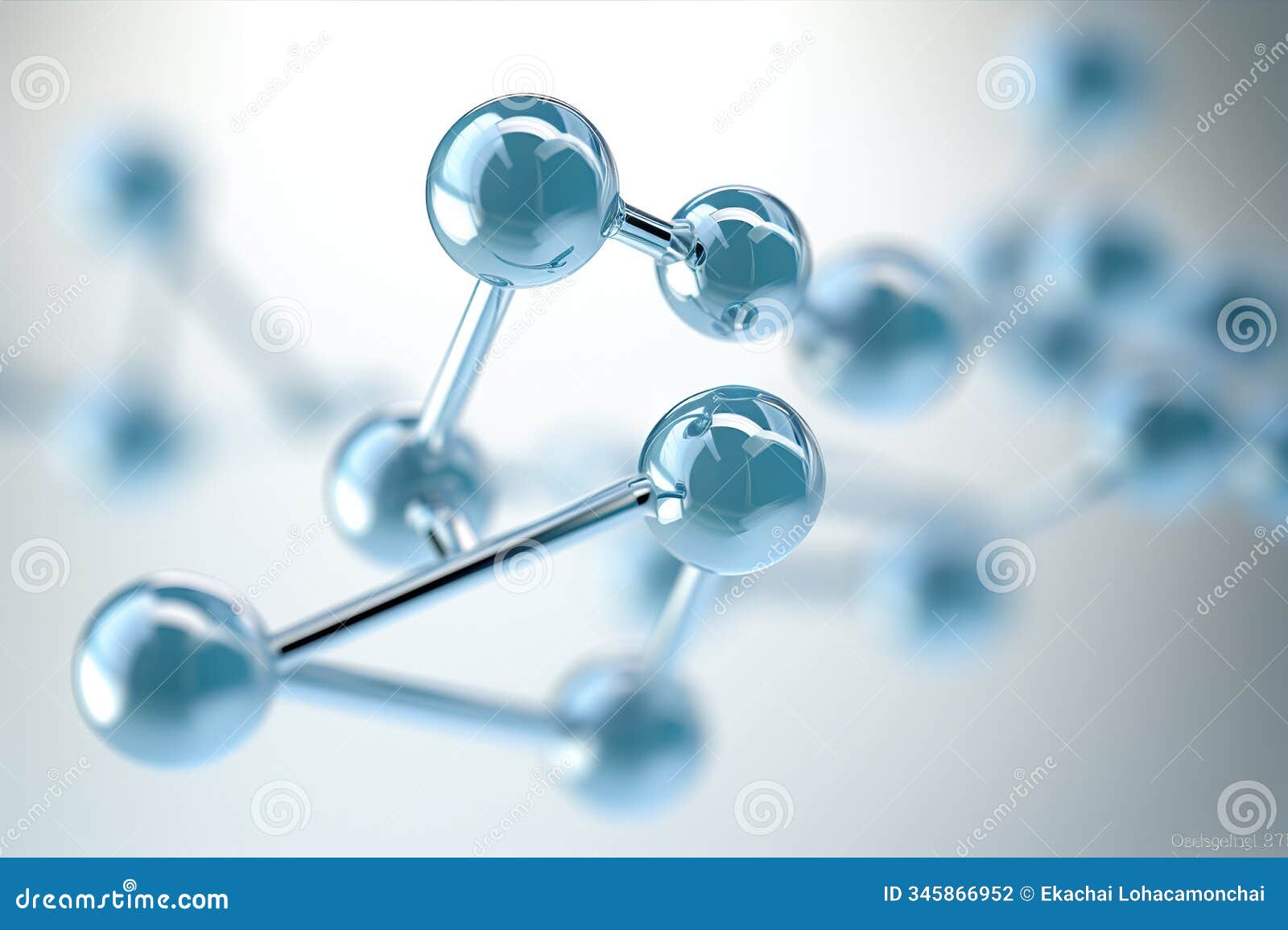 Hydrogen Molecule Model Illuminated on a White Background, Unveiling ...