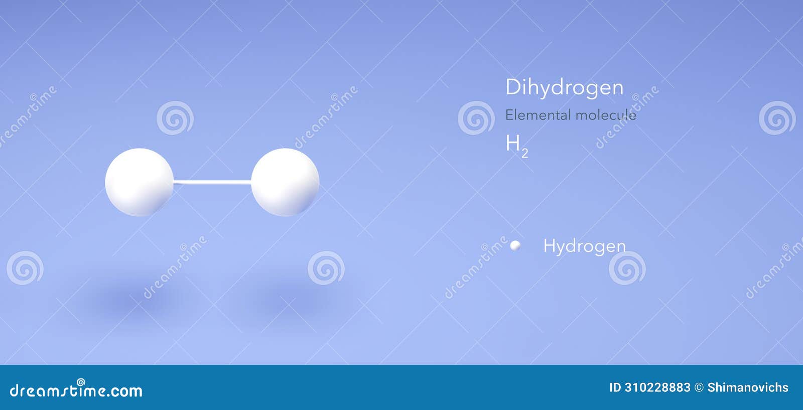 Hydrogen Molecule, Molecular Structures, Dihydrogen, 3d Model ...
