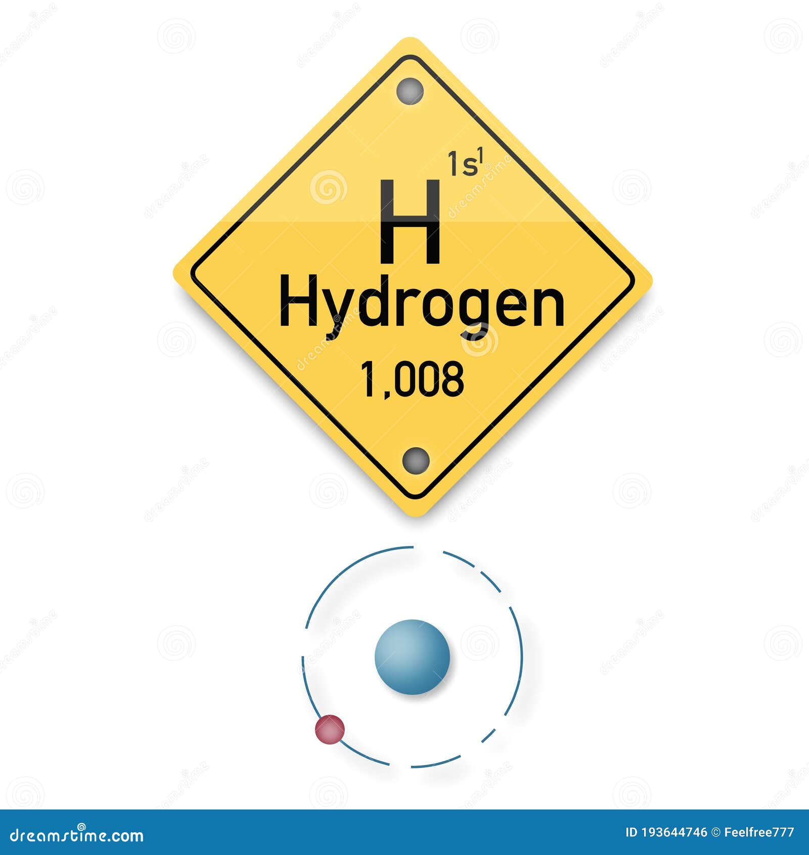 Hydrogen Periodic Table Of The Elements Vector Illustration Eps 10 ...