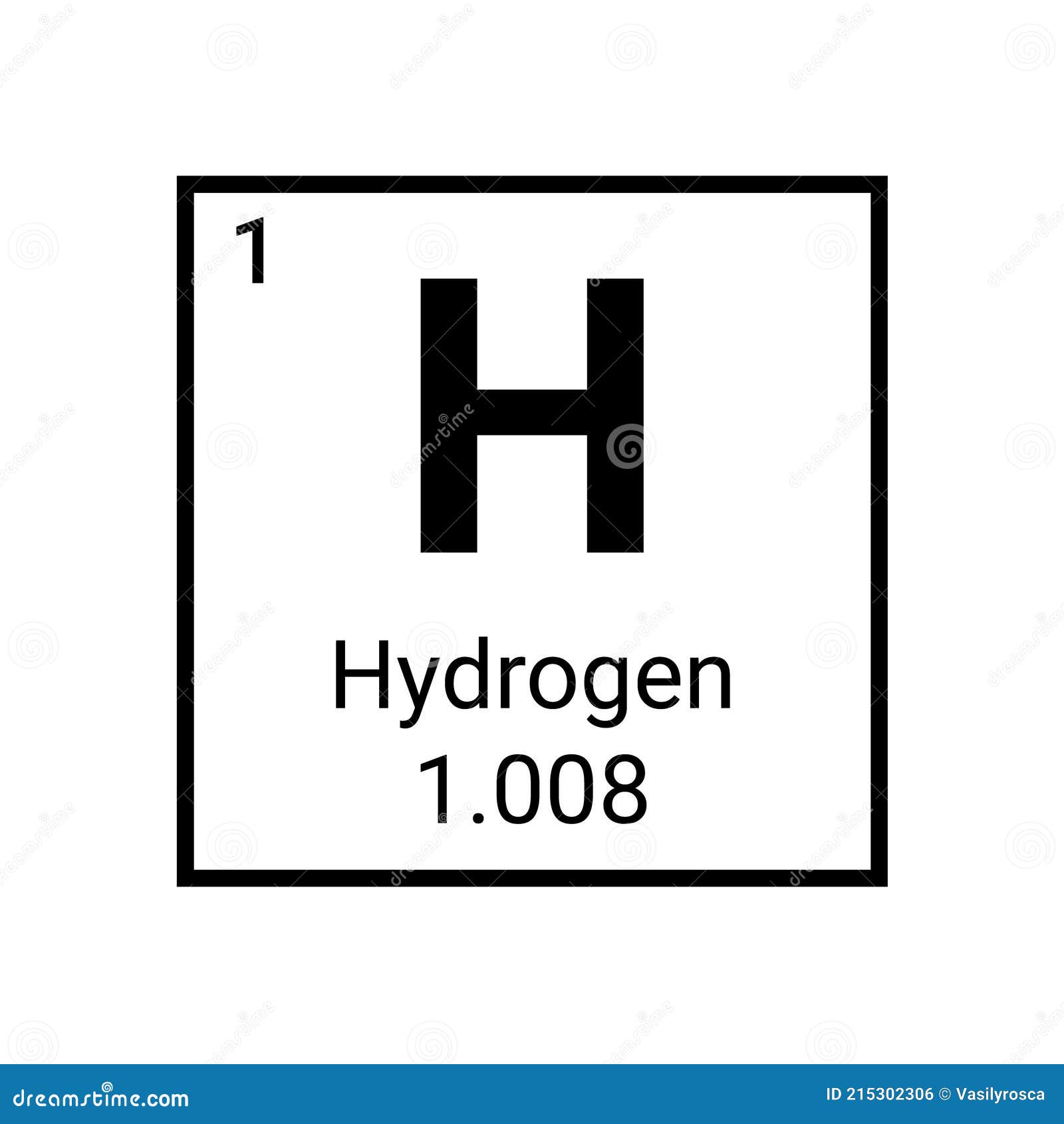 Hydrogen Periodic Table Element. Hydrogen Symbol Chemical Sign Stock ...