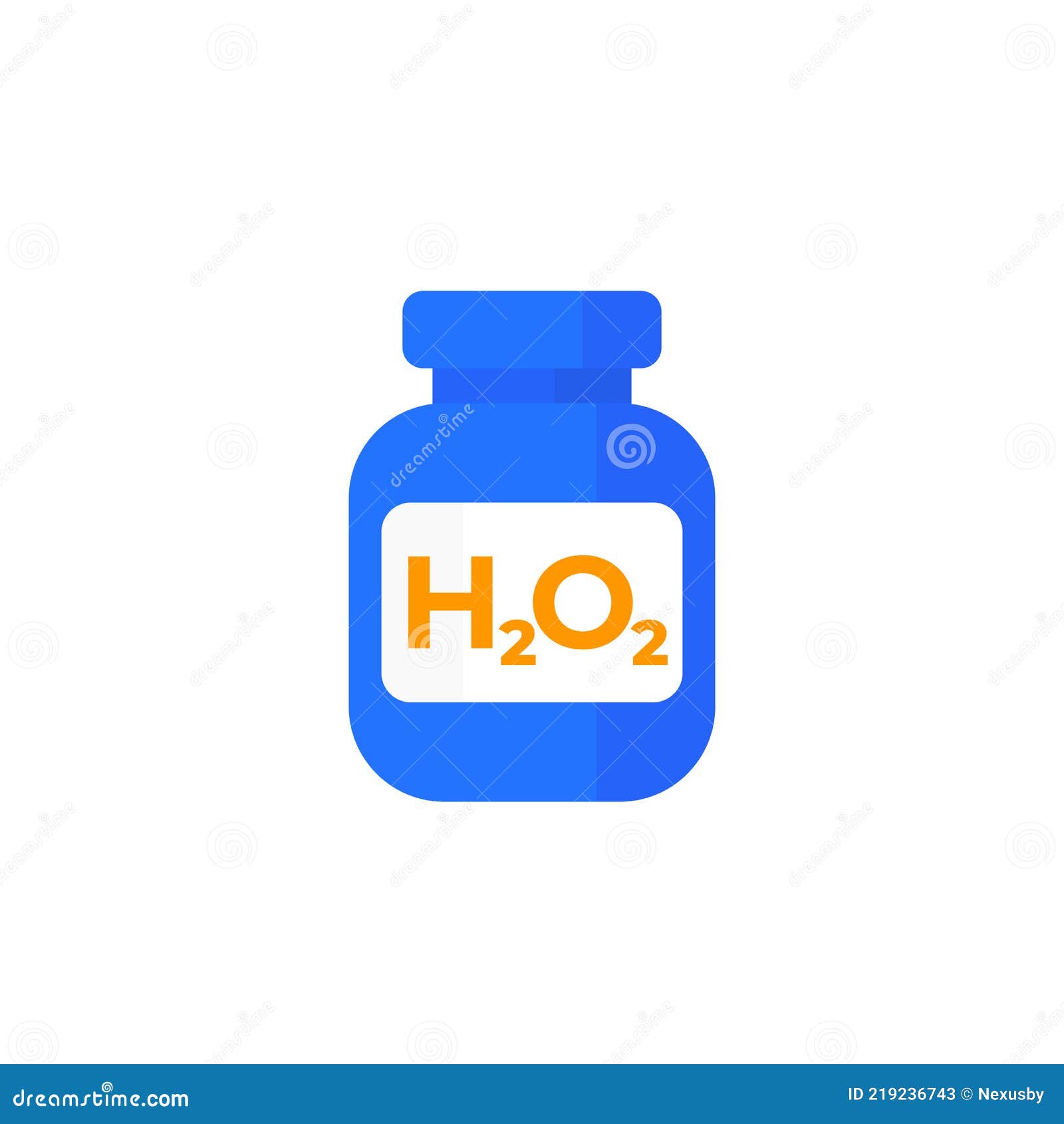 Hydrogen Peroxide (H2O2) Molecular Structure Isolated On White Royalty ...