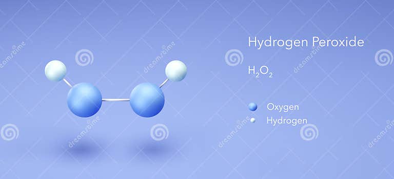 Hydrogen Peroxide, Dioxidane, Molecular Structures, 3d Model ...
