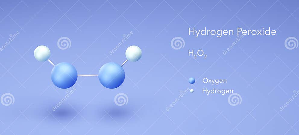 Hydrogen Peroxide, Dioxidane, Molecular Structures, 3d Model ...