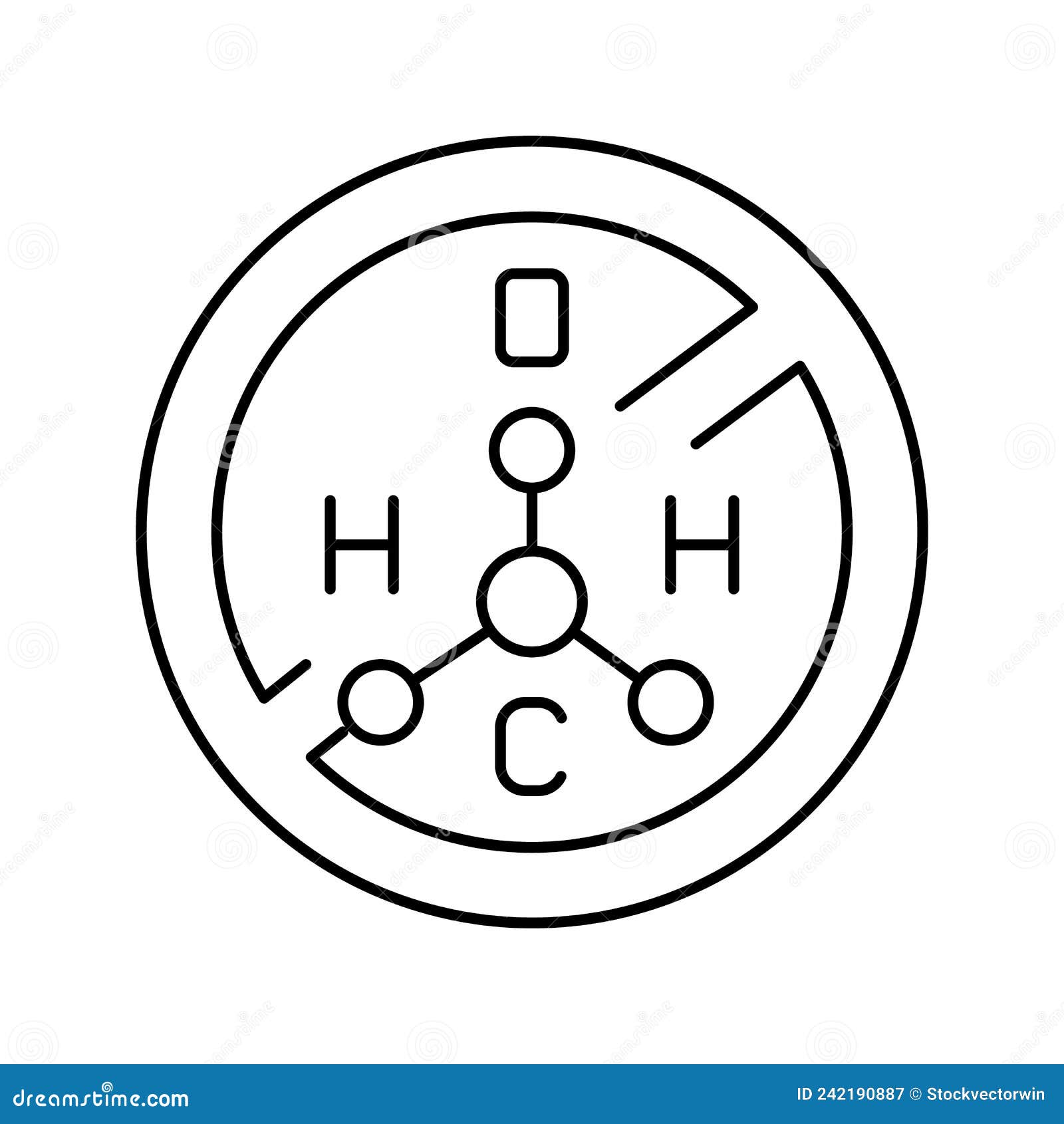 Hydrogen Peroxide Free Keratin Line Icon Vector Illustration Stock ...