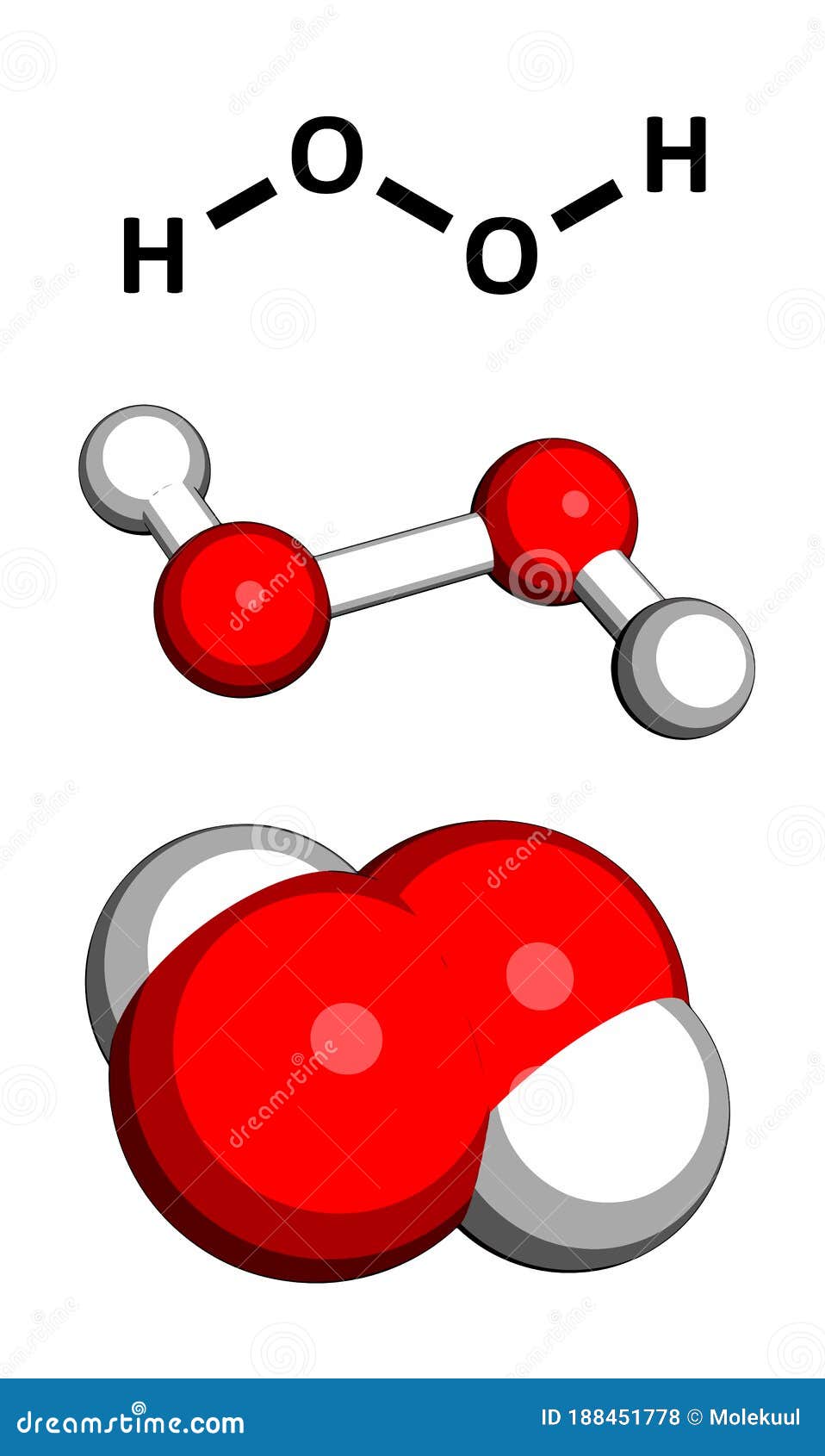 Hydrogen Peroxide Molecule Model Hydrogen Peroxide Molecule Model