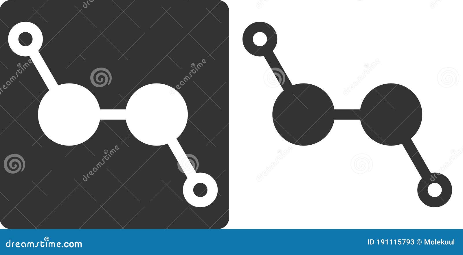 Hydrogen Peroxide H2O2 Molecule, Flat Icon Style. Atoms Shown As ...