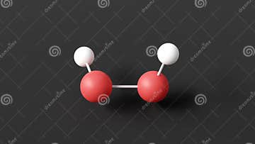 Hydrogen Peroxide Molecule, Molecular Structure, Antiseptic, Ball and ...