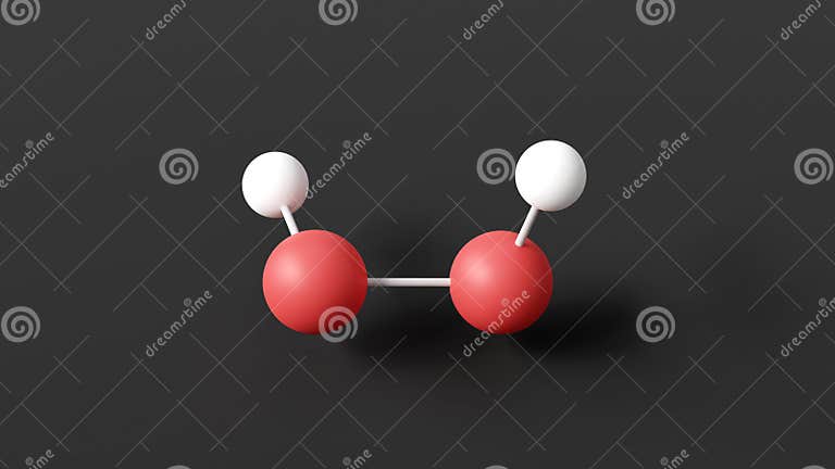 Hydrogen Peroxide Molecule, Molecular Structure, Antiseptic, Ball and ...