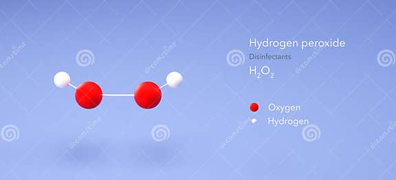 Hydrogen Peroxide Molecule, Molecular Structures, Oxidizer, 3d Model ...