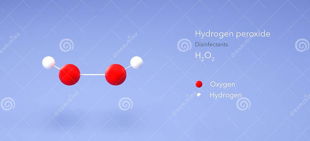 Hydrogen Peroxide Molecule, Molecular Structures, Oxidizer, 3d Model ...