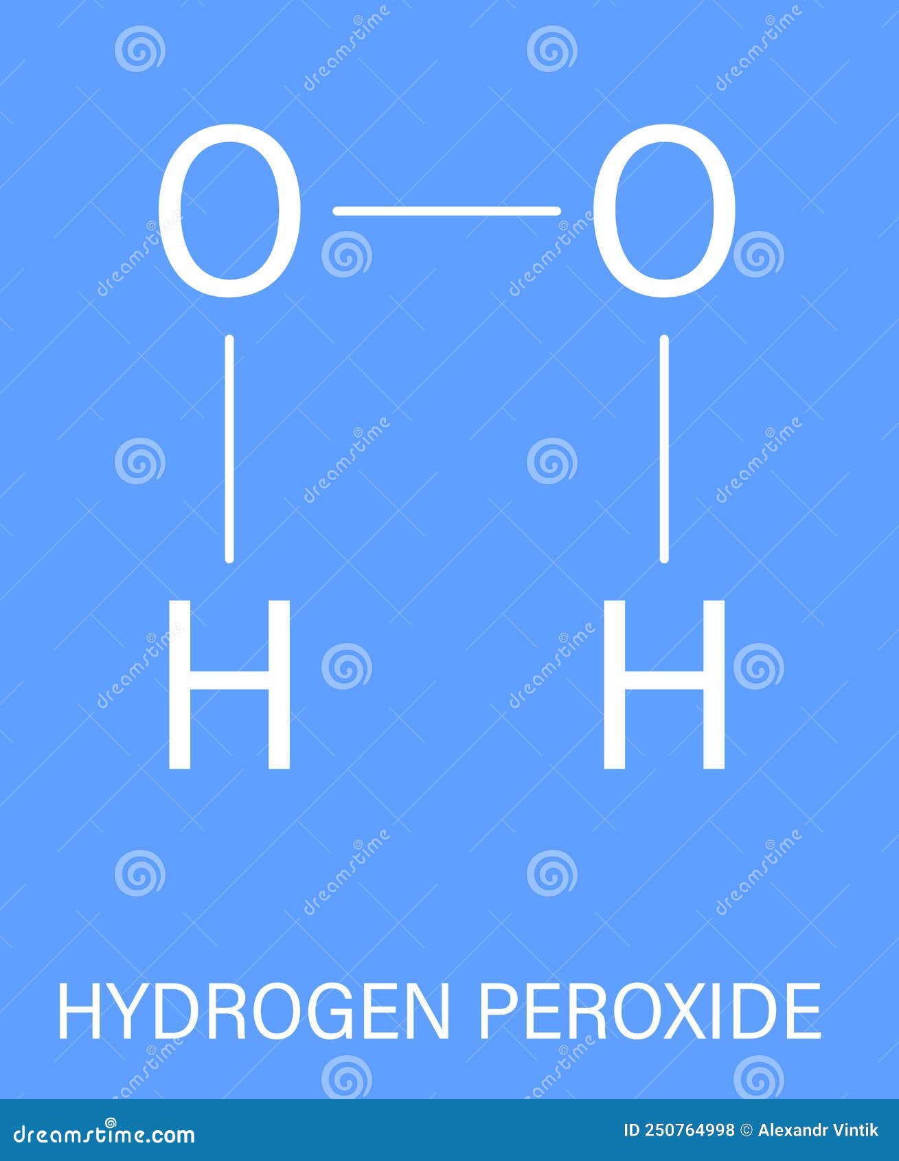 Hydrogen Peroxide Molecule Skeletal Formula Stock Vector