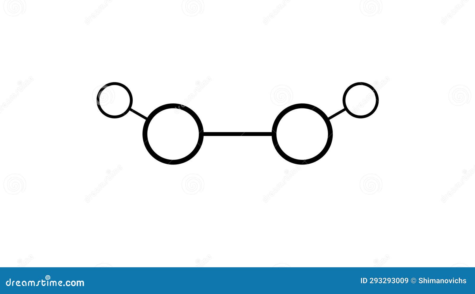 Hydrogen Peroxide Molecule Structural Chemical Formula Ball And Stick
