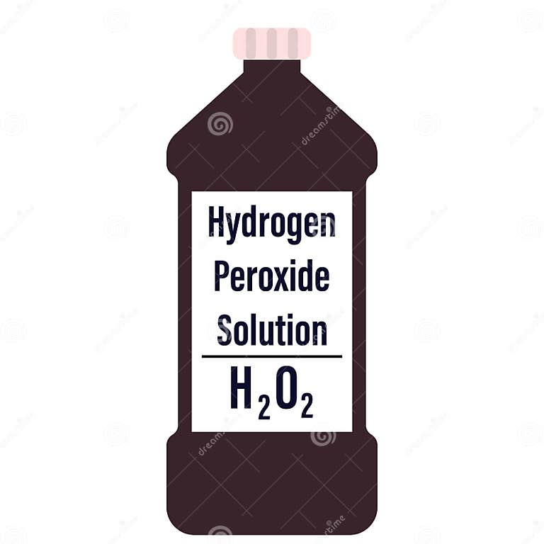 Hydrogen Peroxide Solution in a Black Big Plastic Bottle Stock Vector ...