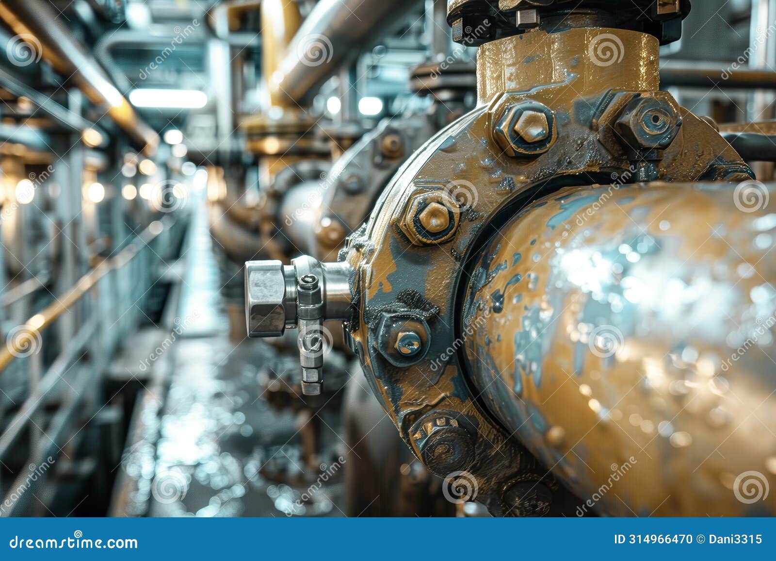 Hydrogen Pipeline Valve Control in Industrial Setting Stock ...