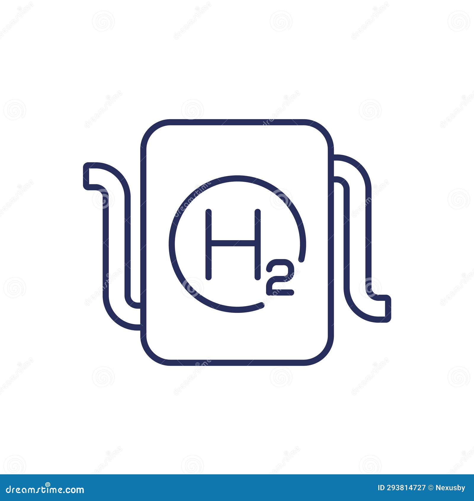 Hydrogen Power System Icon, H2 Energy Source Stock Vector ...