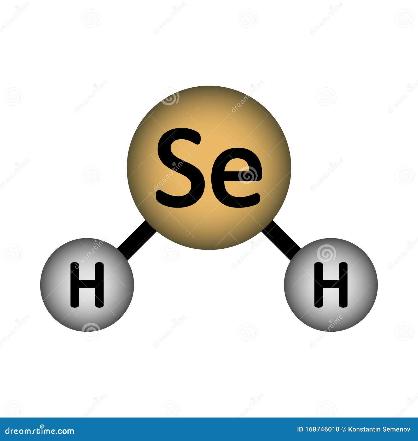 Hydrogen Selenide Molecule Icon Stock Illustration - Illustration of ...