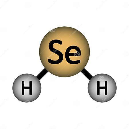 Hydrogen Selenide Molecule Icon Stock Illustration - Illustration of ...