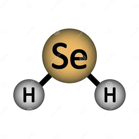 Hydrogen Selenide Molecule Icon Stock Illustration - Illustration of ...