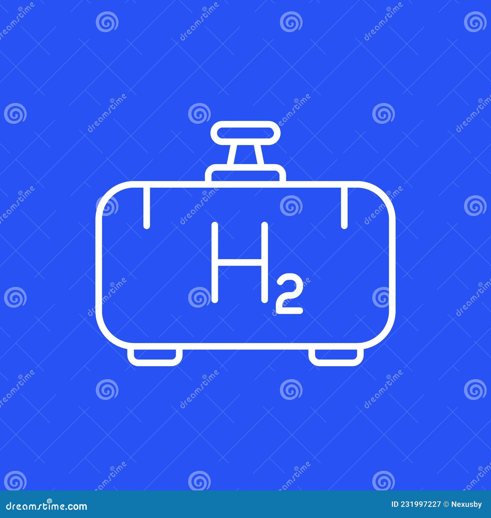 Hydrogen Storage Line Icon, Vector | CartoonDealer.com #231476505