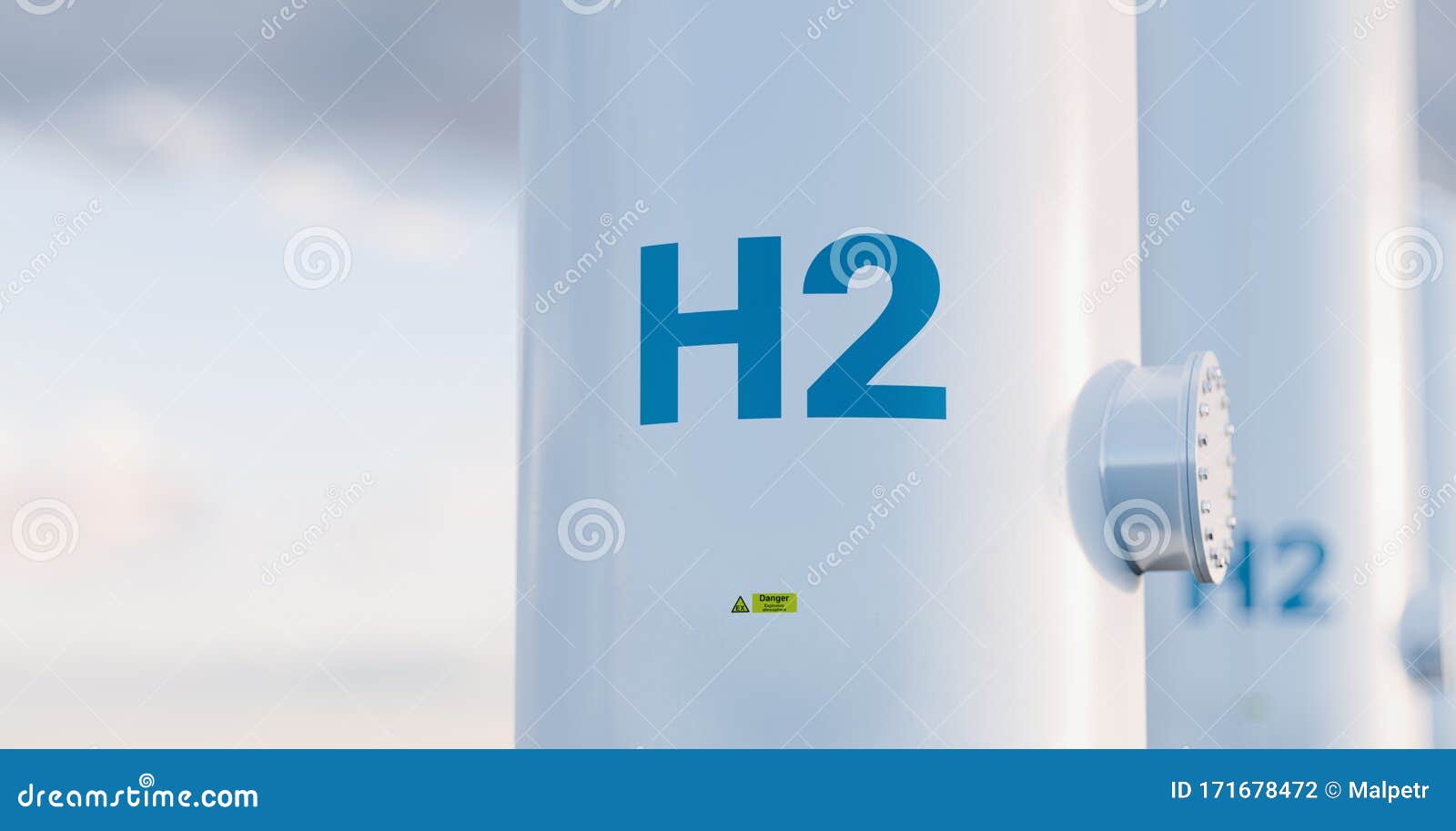 Hydrogen Storage Tank Concept. Stock Illustration - Illustration of ...