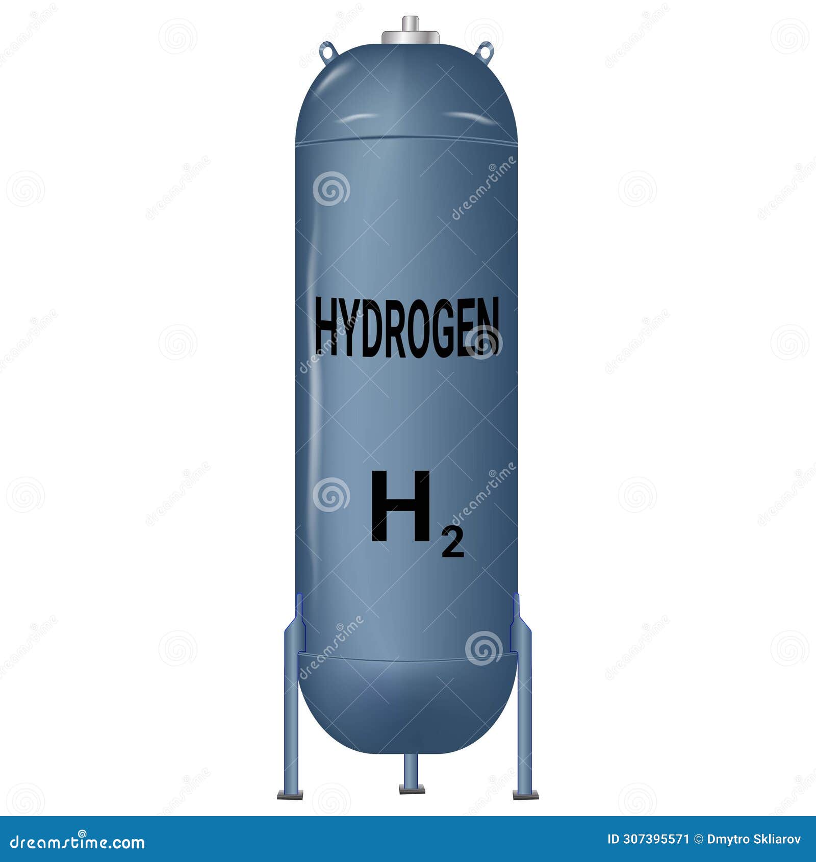 Hydrogen Storage Tank H2 Green Energy Ans Ecology Stock Vector ...