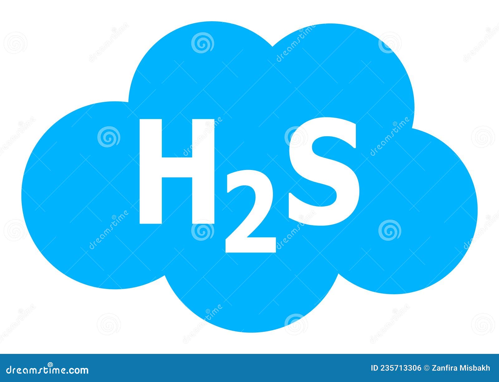 Hydrogen Sulfide Cloud Raster Icon Illustration Stock Illustration ...