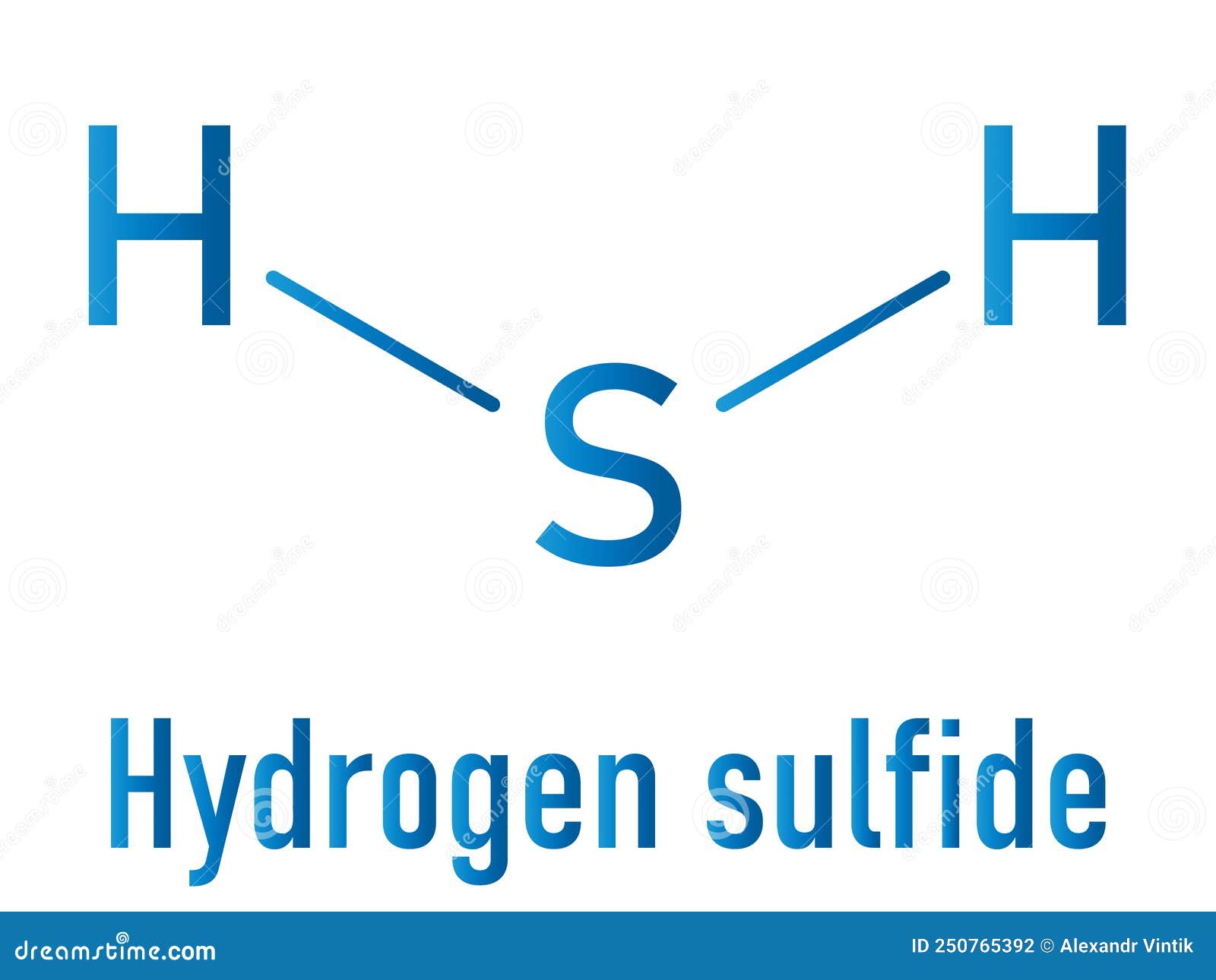 Hydrogen Sulfide H2s Molecule Toxic Gas With Characteristic Odor Of