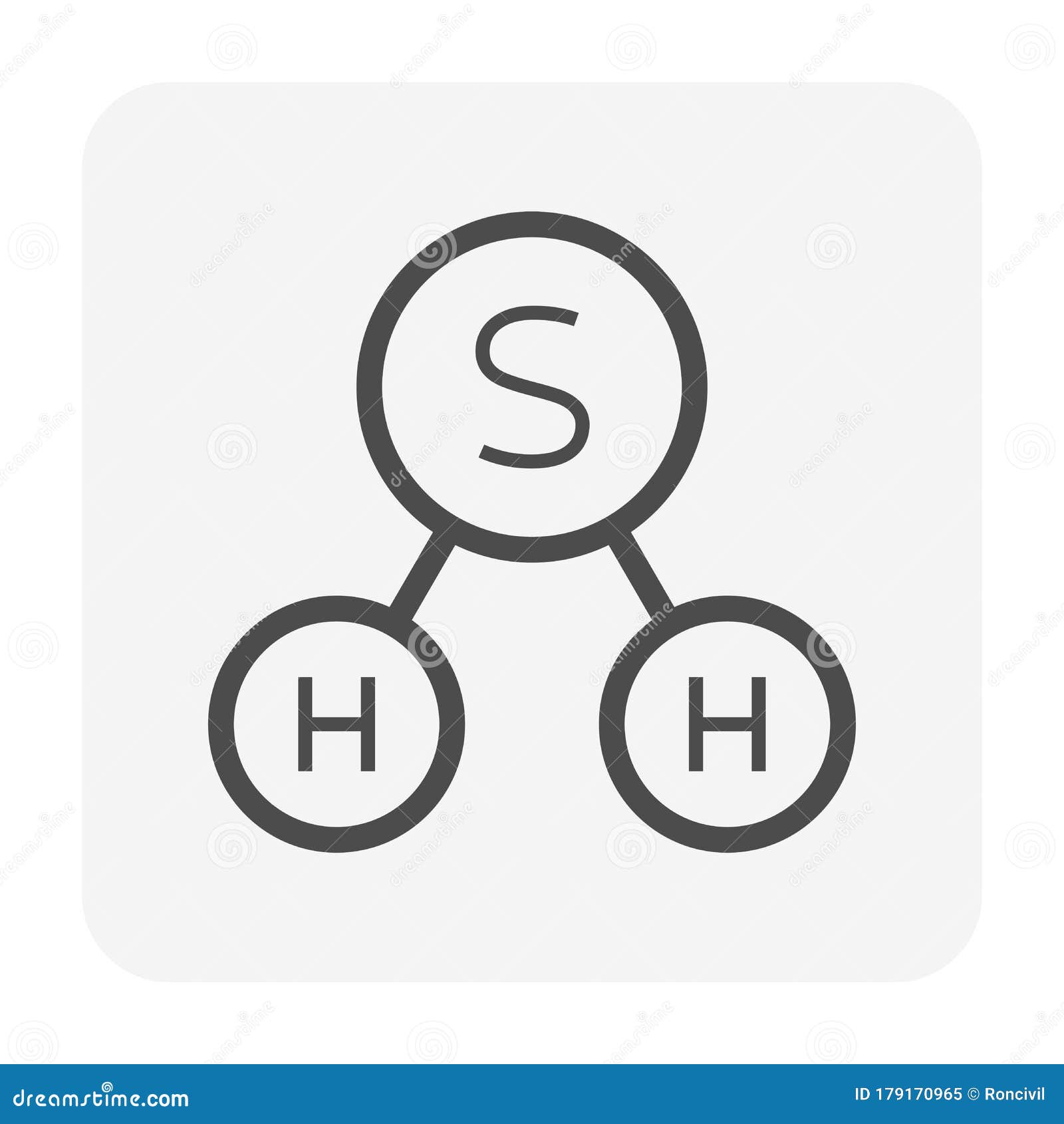 Hydrogen sulfide icon stock vector. Illustration of liquid - 179170965