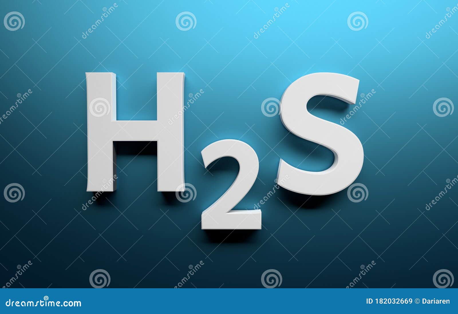 Hydrogen Sulfide Molecule on Blue Background Stock Illustration ...
