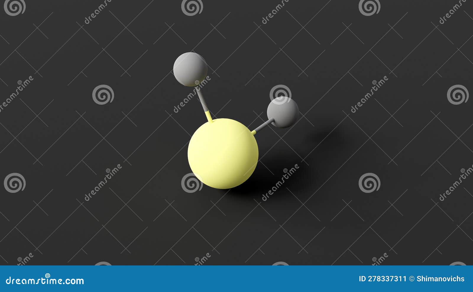 Hydrogen Sulfide Molecule, Molecular Structure, Chalcogen-hydride Gas ...