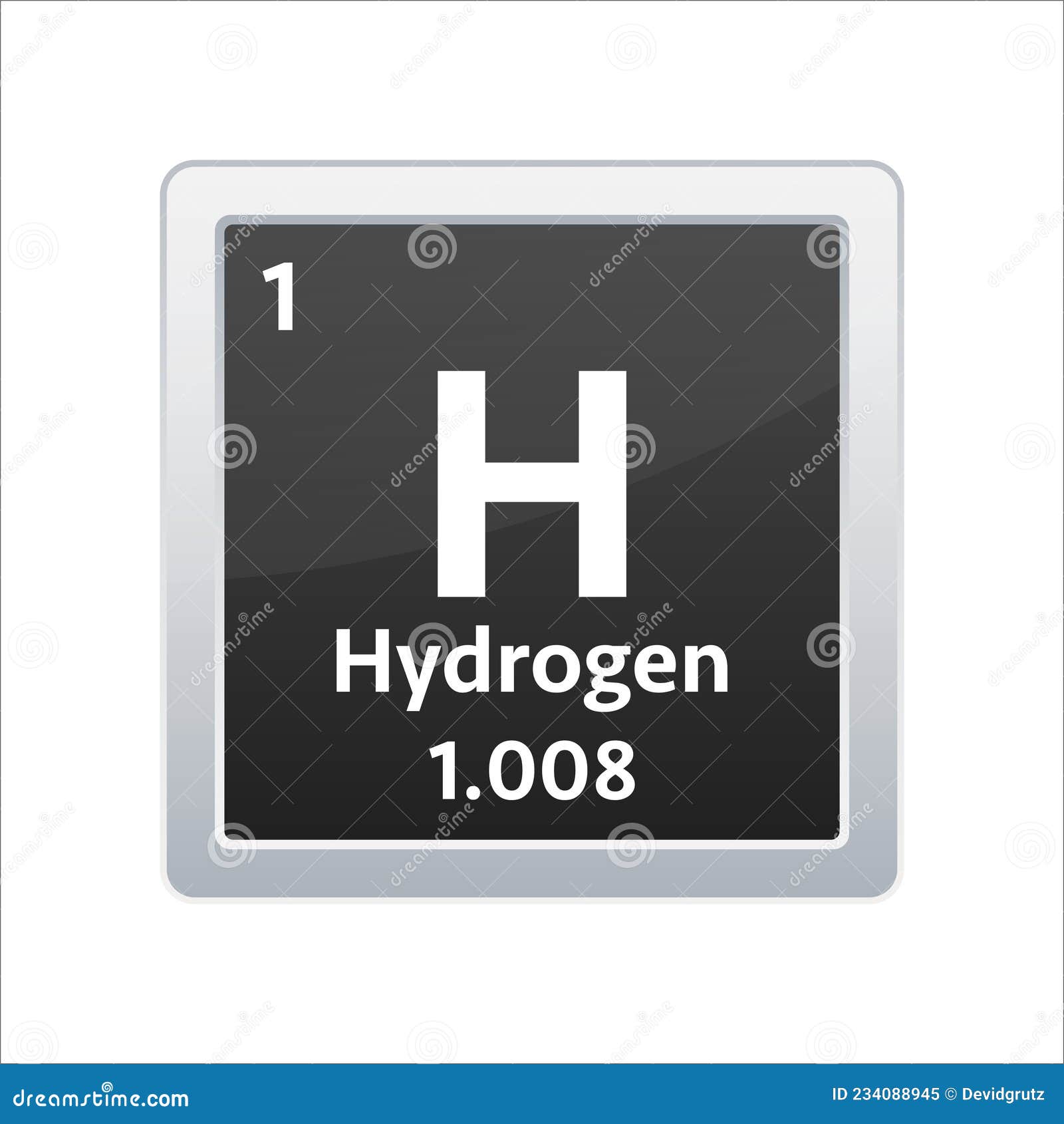 Hydrogen Symbol. Chemical Element of the Periodic Table. Vector Stock ...