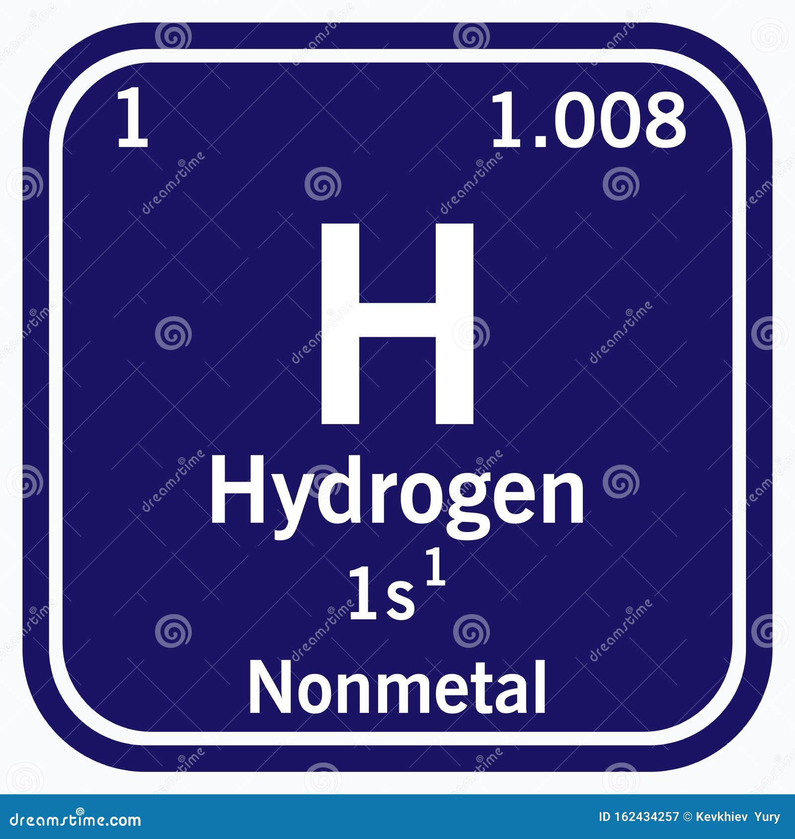 Hydrogen Symbol Periodic Table of the Elements Vector Illustration ...