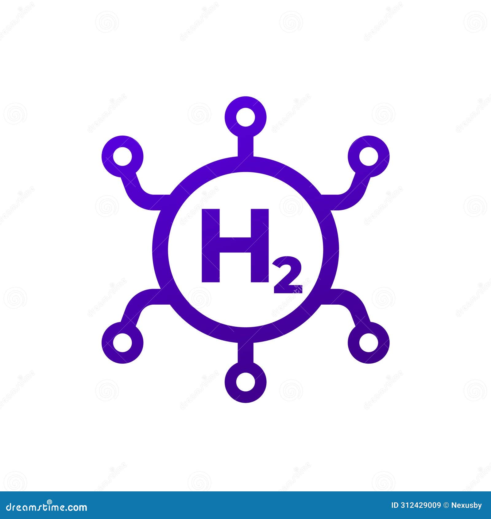 Hydrogen Synthesis Icon, H2 Energy Vector Stock Vector - Illustration ...