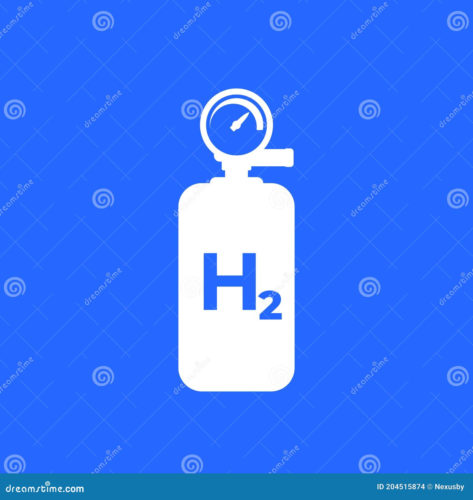 Hydrogen Tank, Cylinder Icon, Vector Stock Vector - Illustration of ...