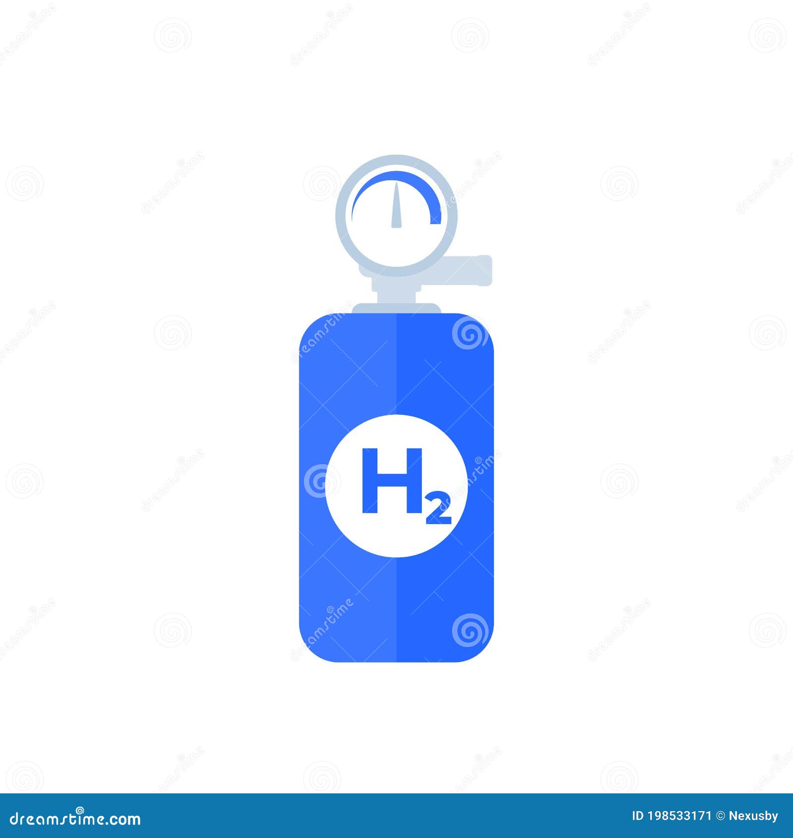 Hydrogen Tank Icon Isolated on White Stock Vector - Illustration of ...