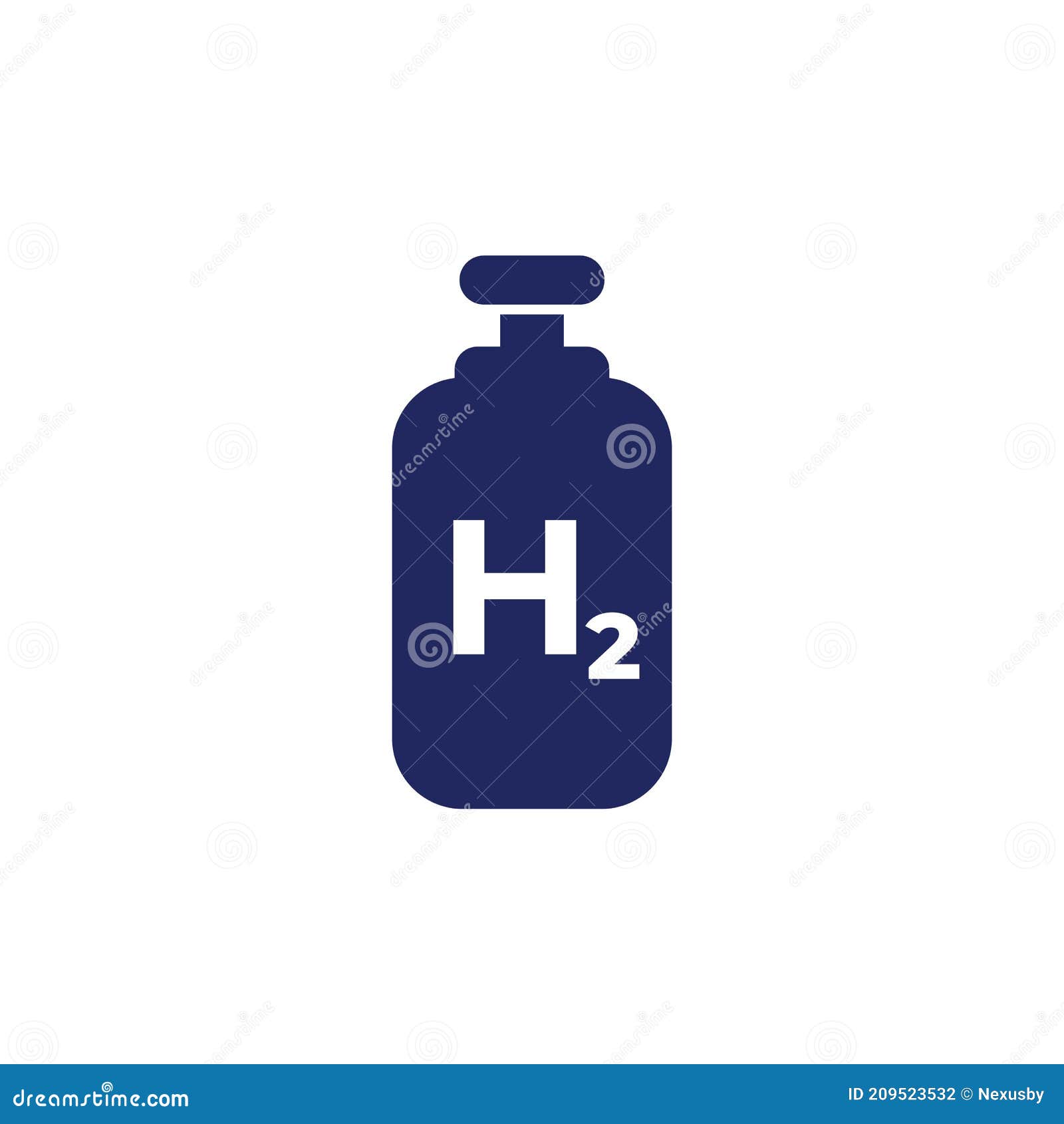 Hydrogen Tank Icon on White Stock Vector - Illustration of fuel ...